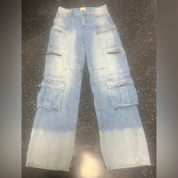 Alice + Olivia | Jeans | Light Blue Cargo Women Jeans | Poshmark